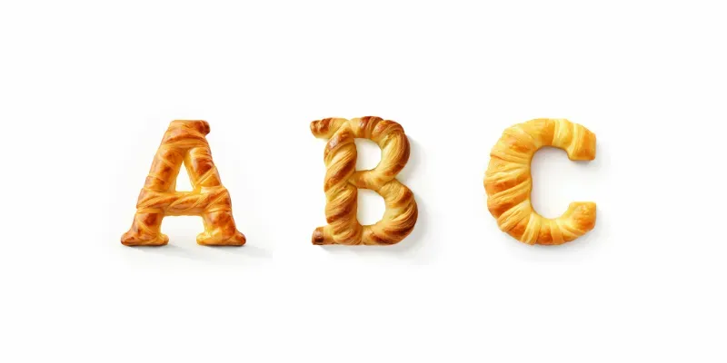 Croissant Baked Alphabet Letters Midjourney Prompt | PromptBase