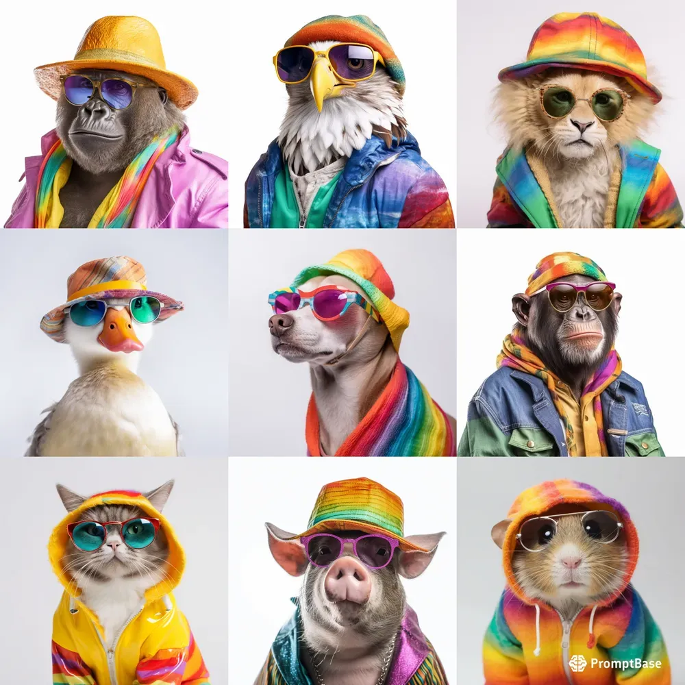 Funky Animals - Realistic Portraits Midjourney Prompt | PromptBase