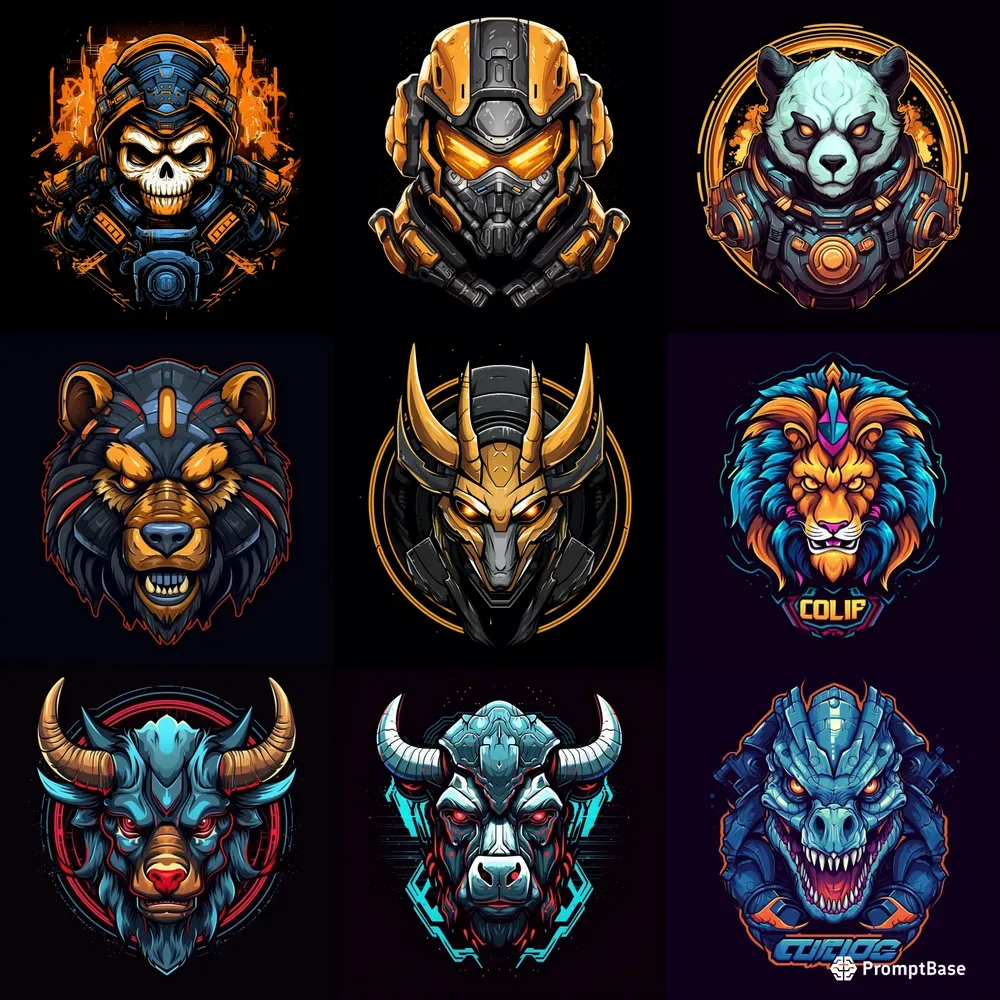Captivating Combat Team Gaming Logos Midjourney Prompt | PromptBase