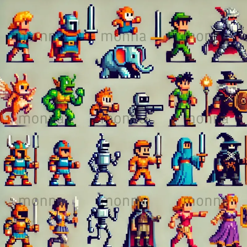 Retro Game Asset Sheets DALL·E Prompt | PromptBase