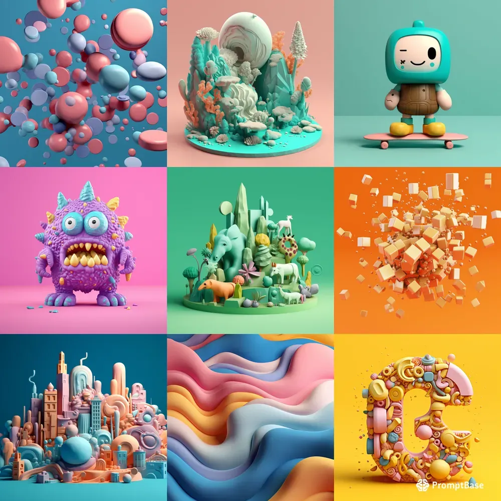 Clay Visuals In Adobe Style Midjourney Prompt | PromptBase