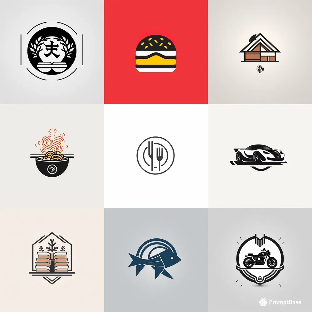Japanese Inspired Logo Designs Midjourney Prompt | PromptBase