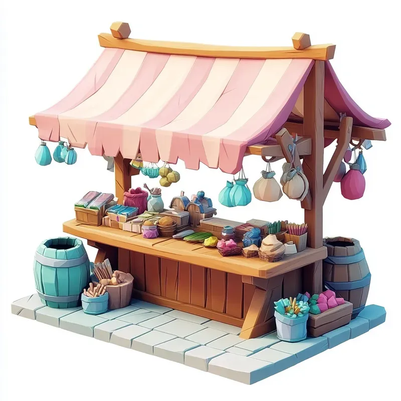 Low Poly Game Asset Studio Midjourney Prompt | PromptBase