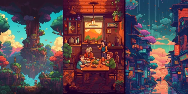 Pixel 64bit Art Style Midjourney Prompt | PromptBase