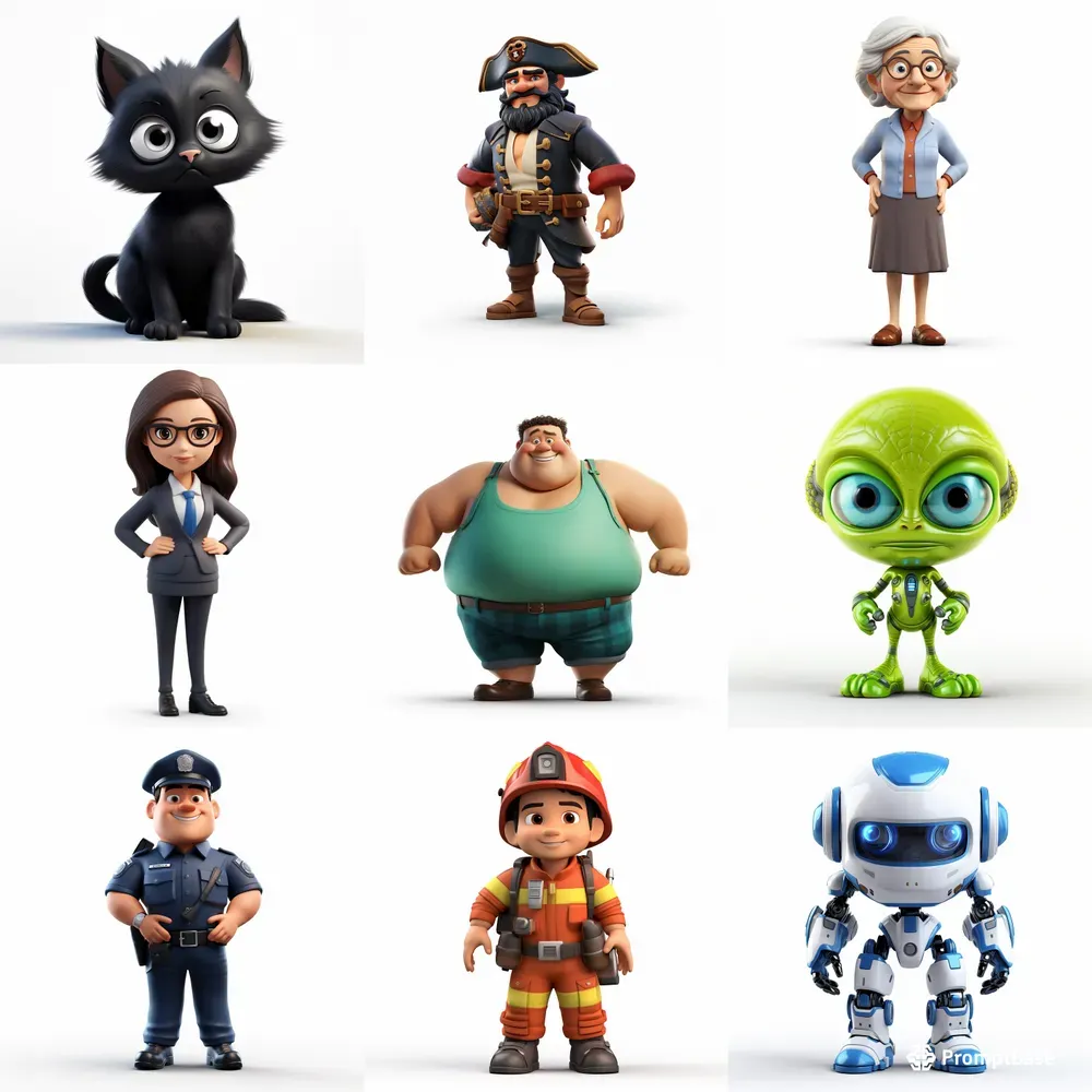 HD Cartoon Style Avatar Puppets Midjourney Prompt | PromptBase