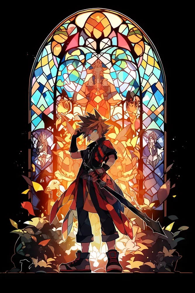 Stained Glass Character Art Midjourney Prompt | PromptBase