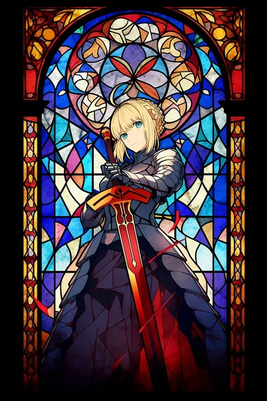 Stained Glass Character Art Midjourney Prompt | PromptBase