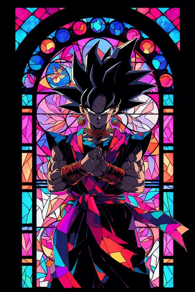 Stained Glass Character Art Midjourney Prompt | PromptBase