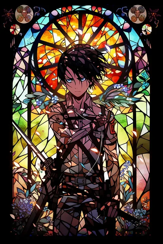 Stained Glass Character Art Midjourney Prompt | PromptBase