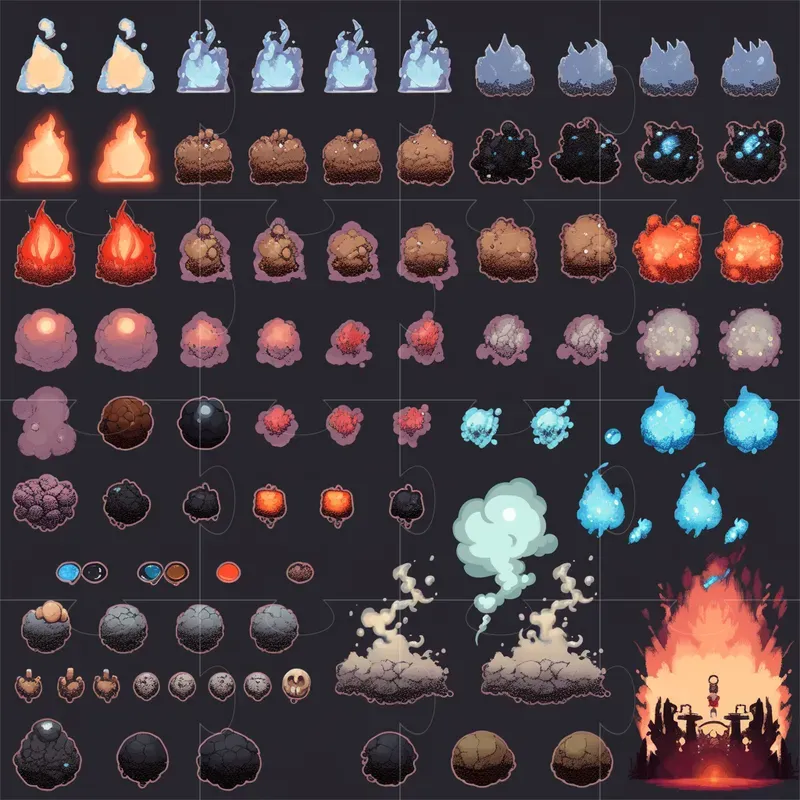 Cute Game Sprite Sheets Midjourney Prompt | PromptBase