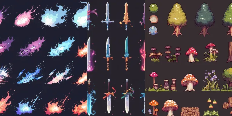 Cute Game Sprite Sheets Midjourney Prompt | PromptBase