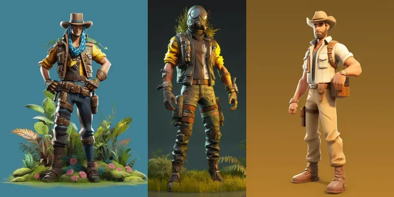 Fortnite Character Models Midjourney Prompt | PromptBase