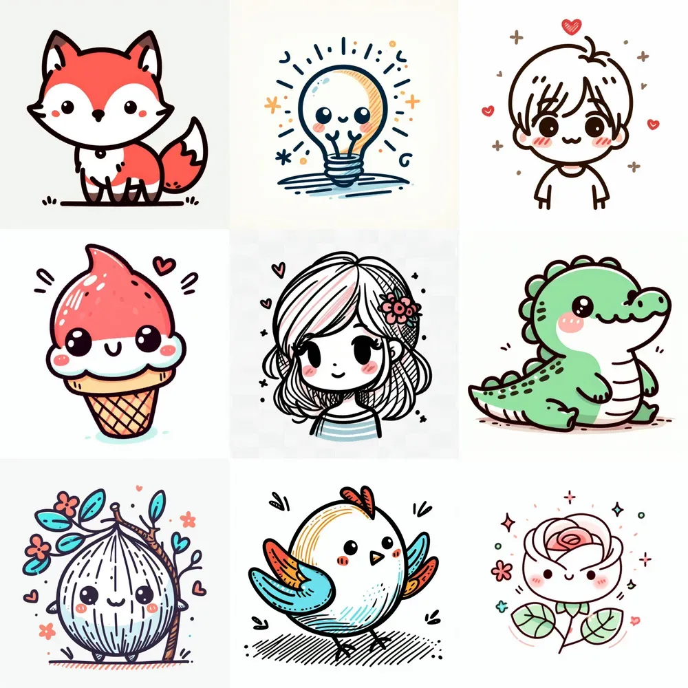Cute Hand Drawn Doodles DALL·E Prompt | PromptBase