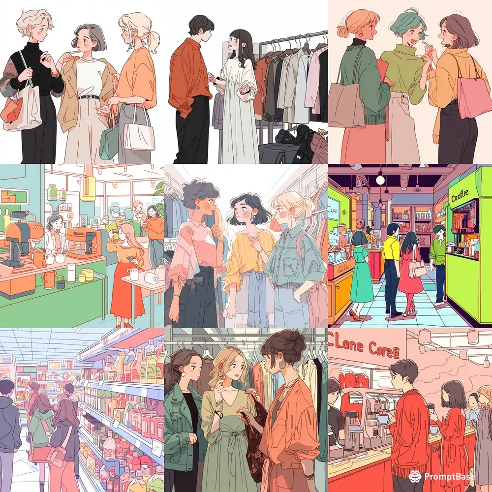 Cute Cartoon Illustrations Midjourney Prompt | PromptBase
