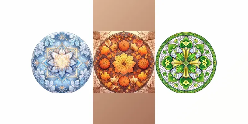 Whimsical 2d Round Mandala Designs Generator App | PromptBase
