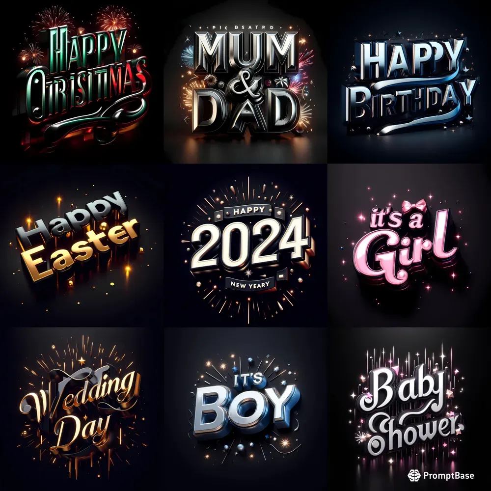 High Resolution Celebration Templates DALL·E Prompt | PromptBase
