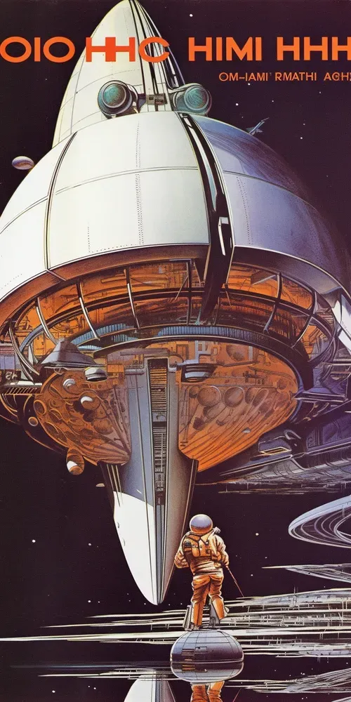Retro Vintage Futuristic Illustrations Midjourney Prompt | PromptBase