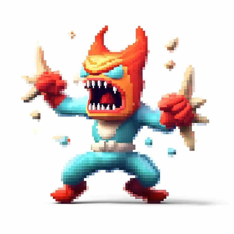 Retro Pixelated Video Game Characters Midjourney Prompt | PromptBase