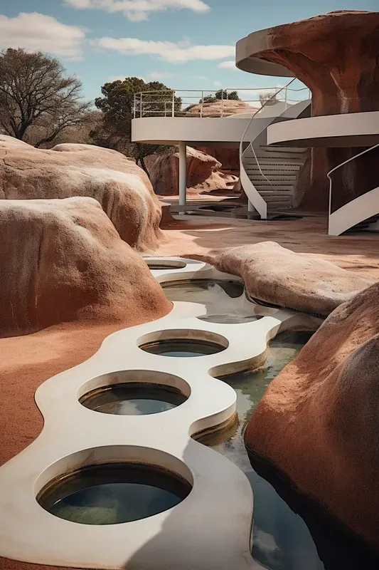 Fluid Interior Design Decor Rooms Photos Midjourney Prompt | PromptBase