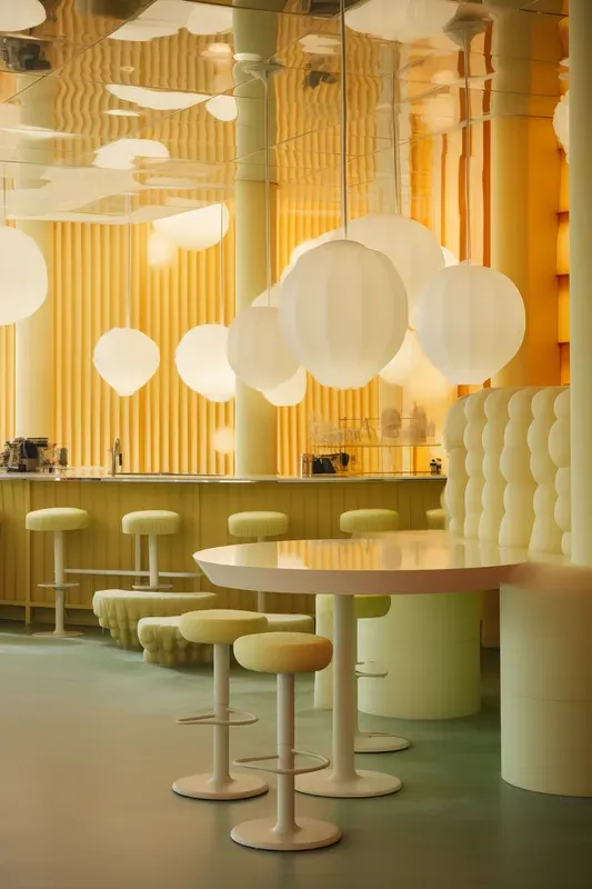 Fluid Interior Design Decor Rooms Photos Midjourney Prompt | PromptBase