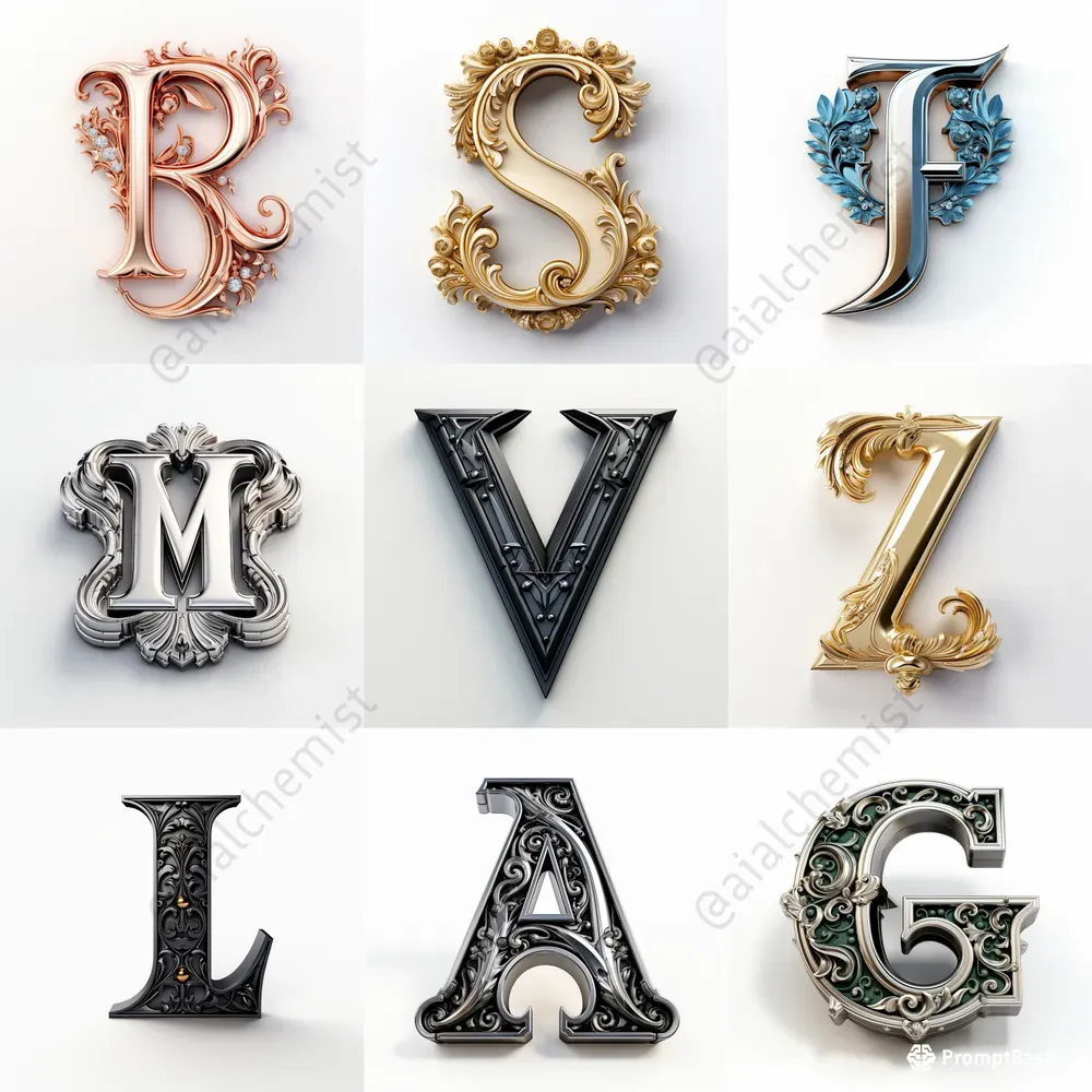 Metallic Logos Midjourney Prompt | PromptBase