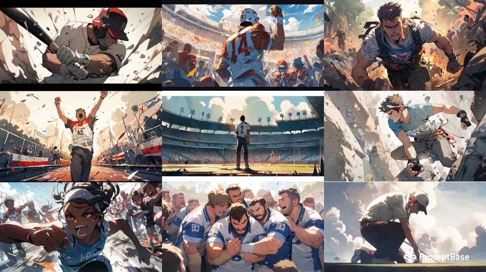 Dynamic Staging Of Sports Posters Midjourney Prompt | PromptBase