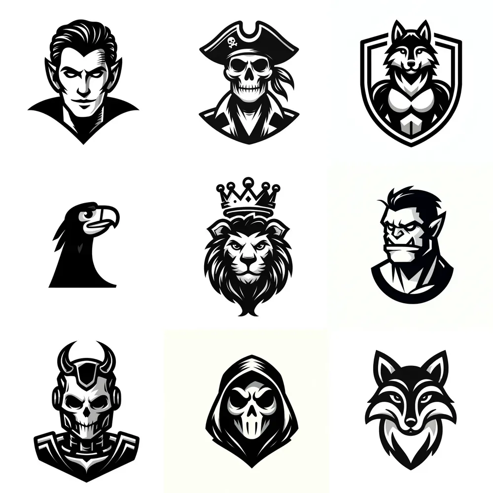 Retro Emblem Esports Logo Vector DALL·E Prompt | PromptBase