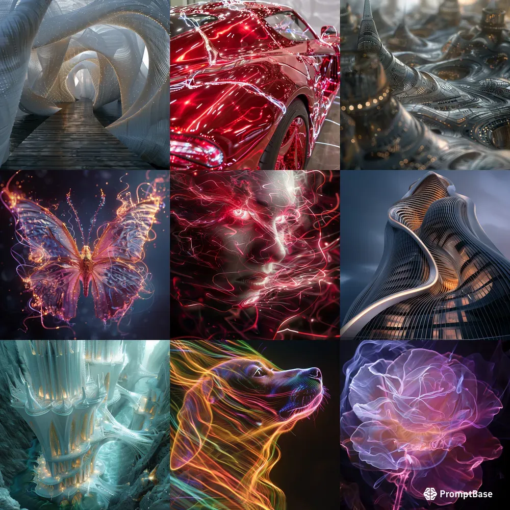 Mysterious Shapes And Effects Midjourney Prompt | PromptBase