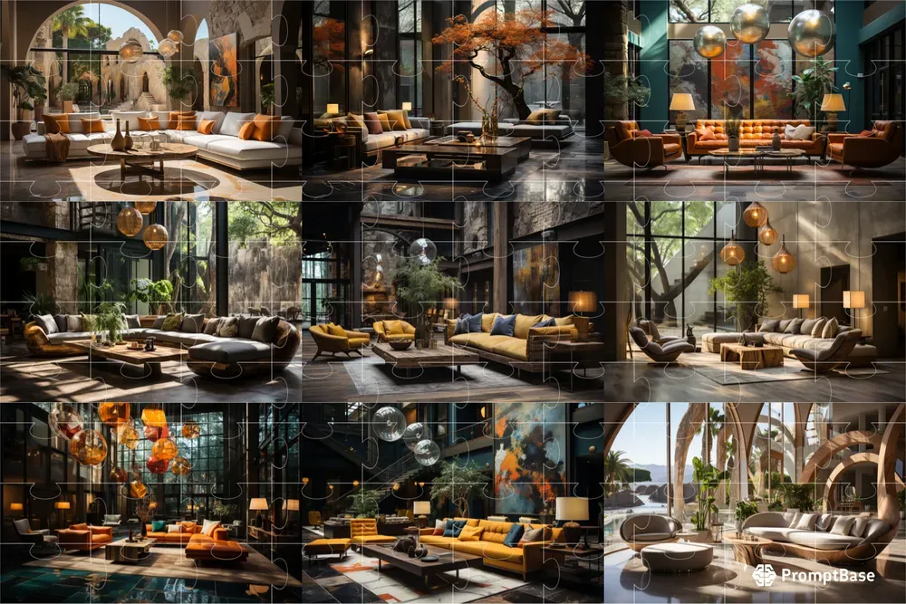 Boutique Hotel Lobby Elegance Approaches Midjourney Prompt | PromptBase