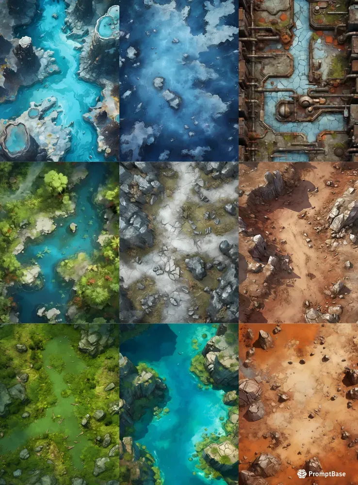 Custom Competitive Battlefield Maps Midjourney Prompt | PromptBase