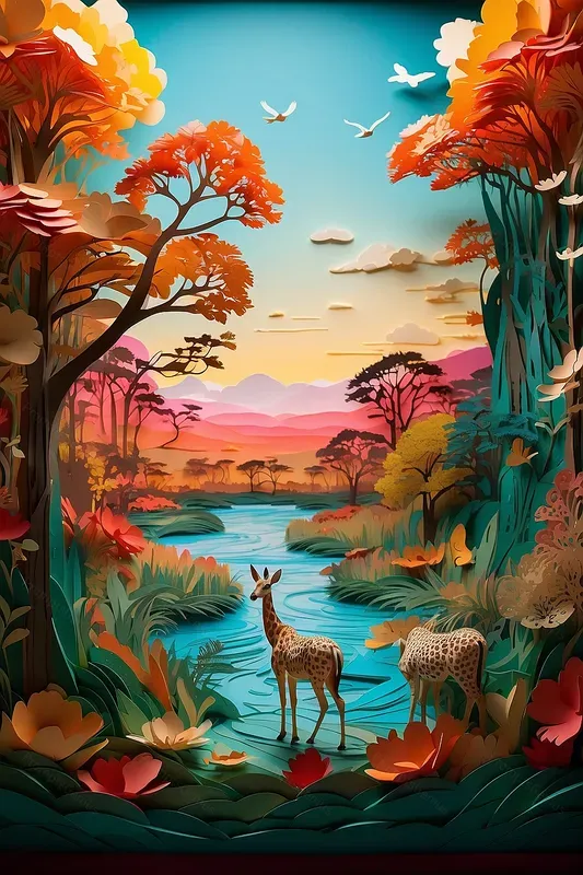 Papercut Designs Leonardo Ai Prompt | PromptBase