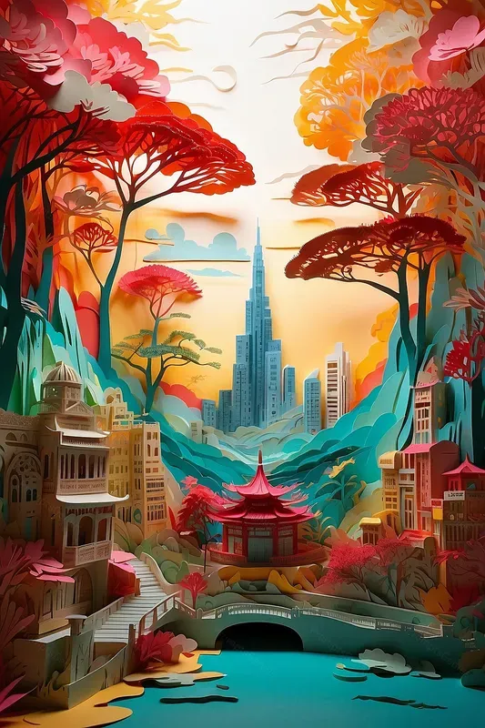 Papercut Designs Leonardo Ai Prompt | PromptBase