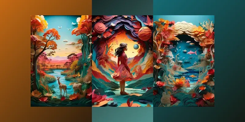 Papercut Designs Leonardo Ai Prompt | PromptBase