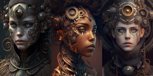 Human Cyborgs Futuristic Sci-fi Portraits Midjourney Prompt | PromptBase