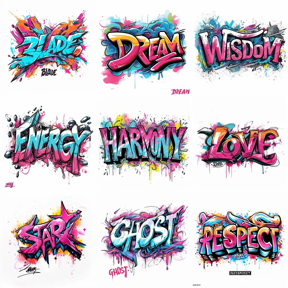 Word Up With 80s Graffiti Midjourney Prompt | PromptBase