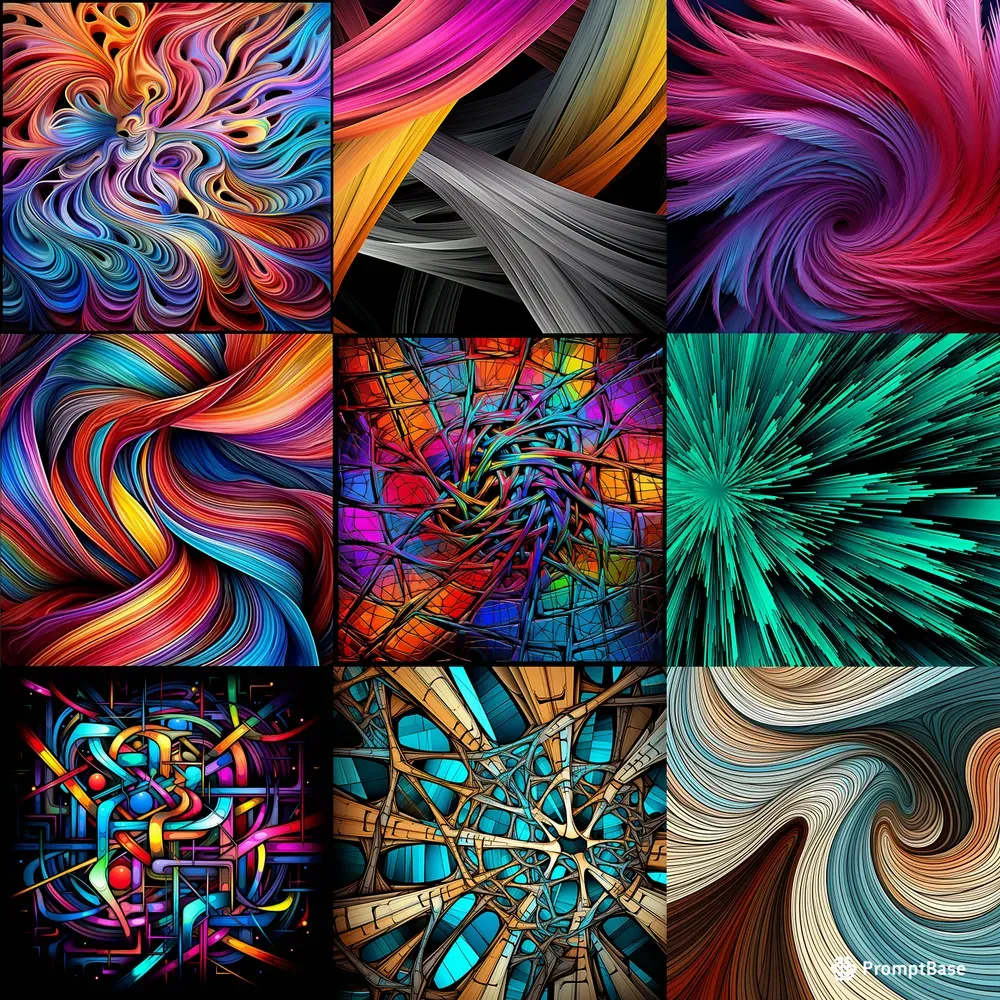 Linear And Abstract Color Patterns Midjourney Prompt | PromptBase