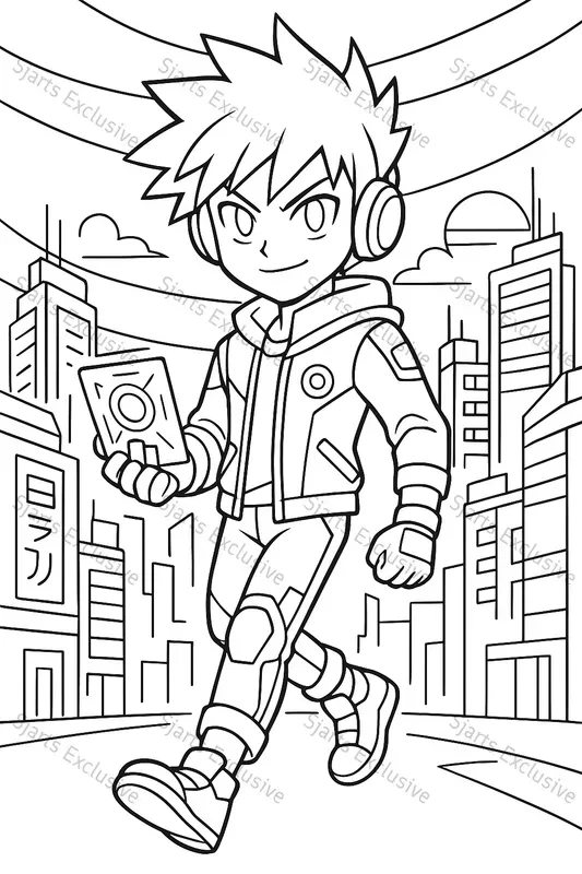 Kids Friendly Anime Activity Sheets ChatGPT Image Prompt | PromptBase