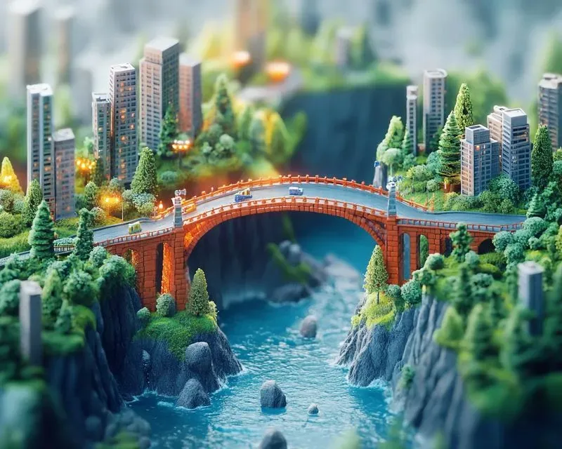 Tiny Miniature City Scenes Midjourney Prompt | PromptBase