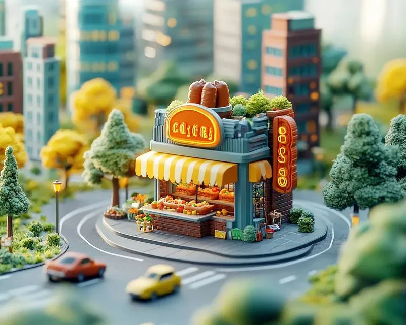 Tiny Miniature City Scenes Midjourney Prompt | PromptBase