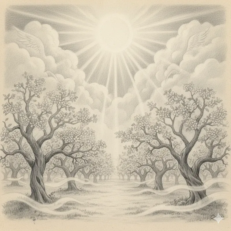 Heavenly Tree Pencil Sketch Art Gemini Image Prompt | PromptBase