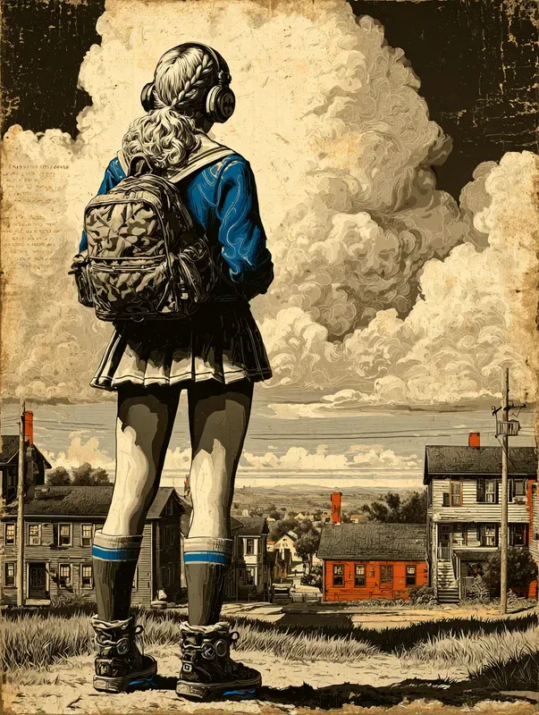 Cinematic Back View Character Portraits Midjourney Prompt | PromptBase