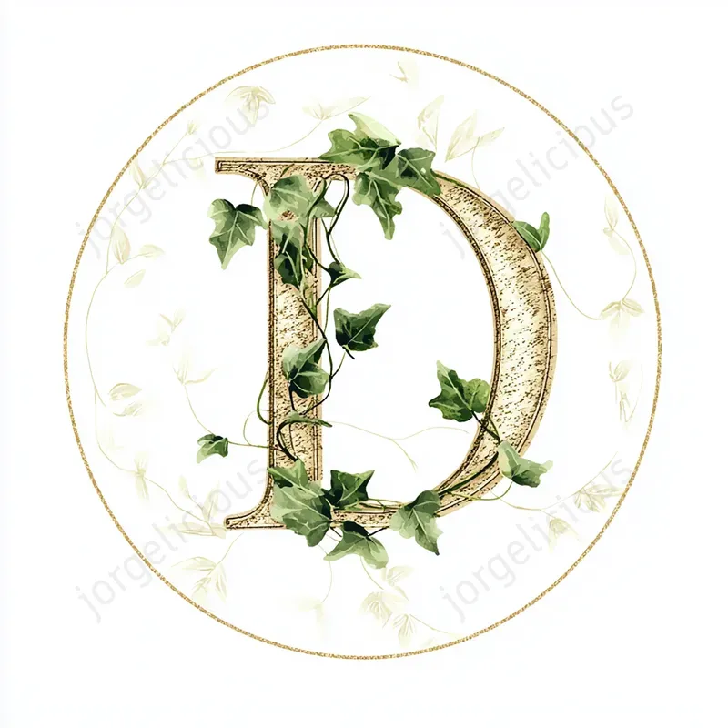 Botanical Monogram Elegances Midjourney Prompt | PromptBase