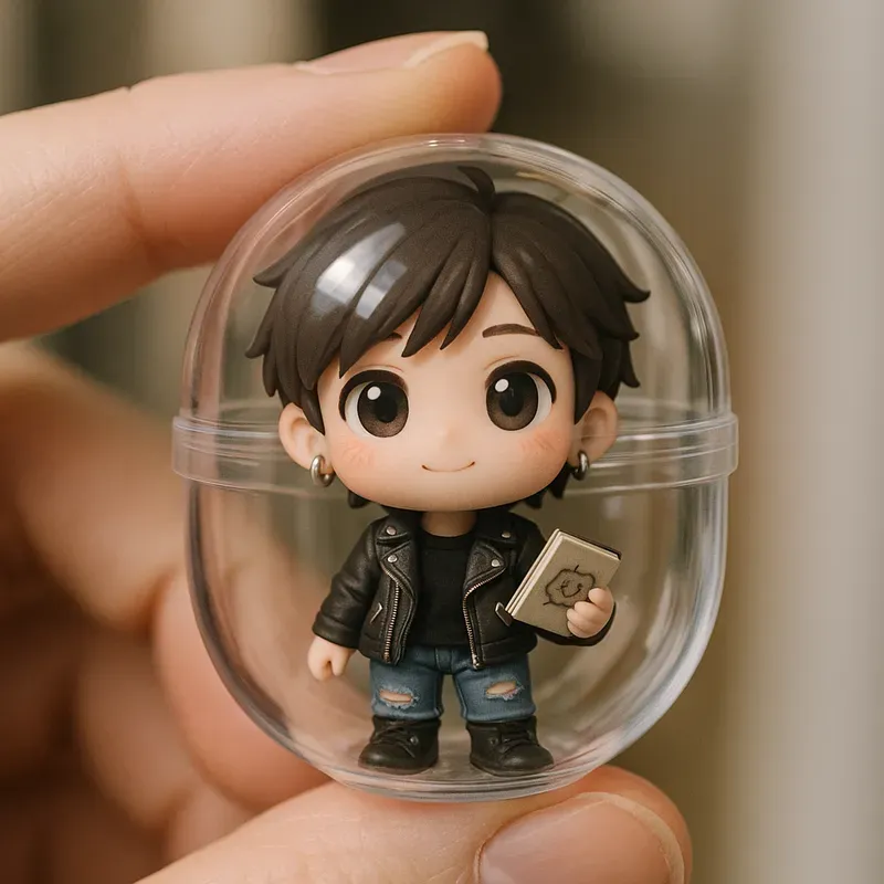 Glass Capsule Chibi Characters ChatGPT Image Prompt | PromptBase