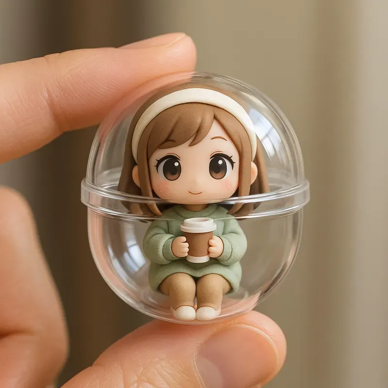Glass Capsule Chibi Characters ChatGPT Image Prompt | PromptBase
