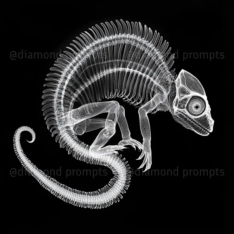 Xray Animal And Nature Sketches Midjourney Prompt | PromptBase