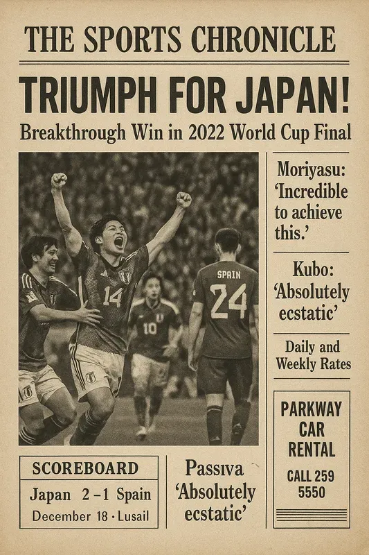 Vintage Sports Newspaper Covers Generators ChatGPT Image Prompt ...