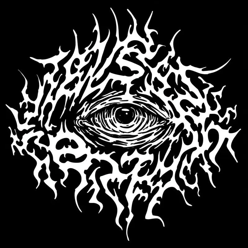 Razor Gothic Metal Illustration Signs Midjourney Prompt | PromptBase