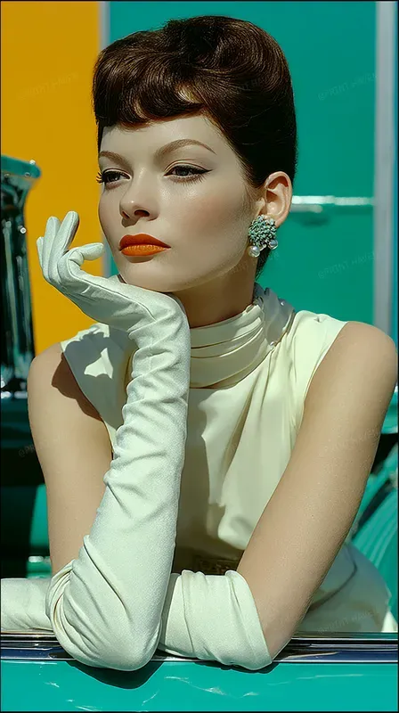 Timeless 1950s Elegance Fashion Models Midjourney Prompt | PromptBase