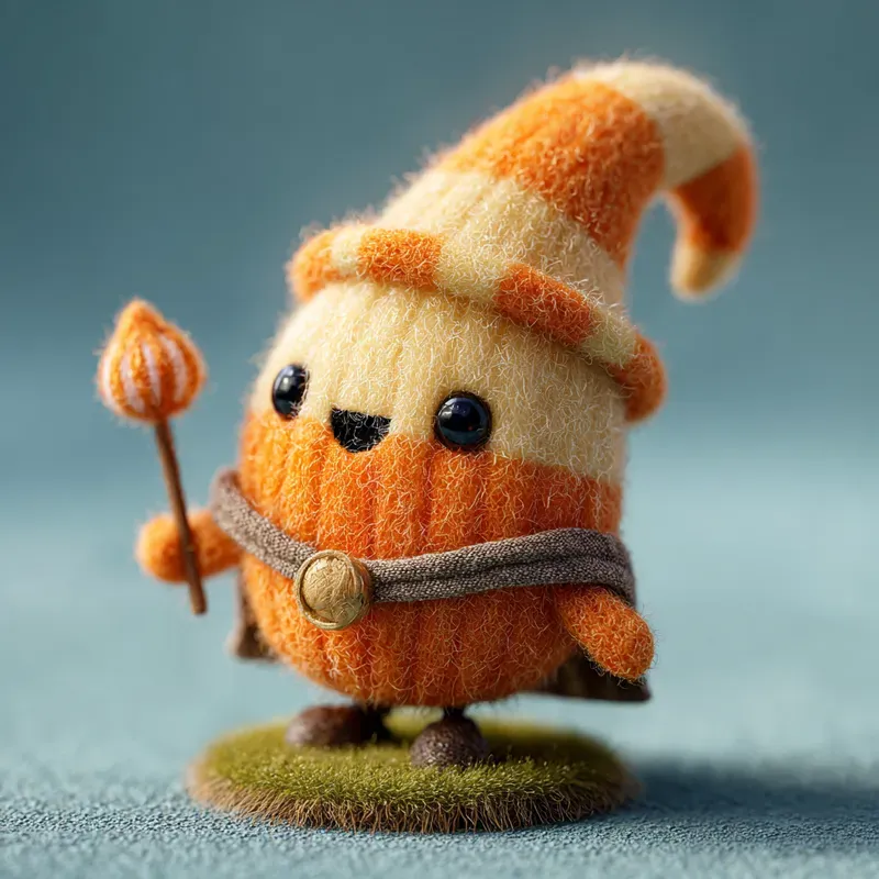 Isometric Character Makers Wool Felted Midjourney Prompt | PromptBase