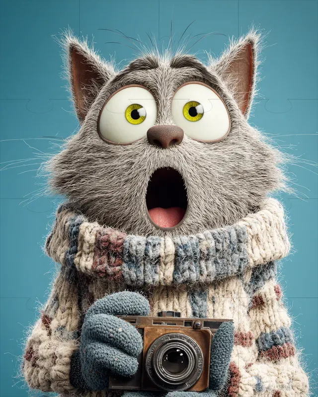 3D Pixar Shocked Photographers Animals Midjourney Prompt | PromptBase